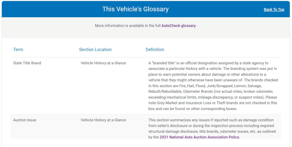 Experian Autocheck Report