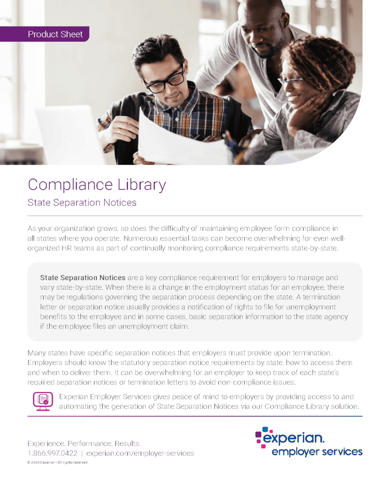Compliance Library | Experian Employer Services